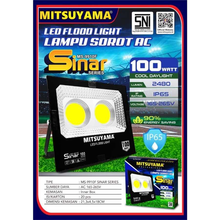 Jual MS-9910F Lampu Sorot COB 100w AC Mitsuyama Series Sinar LED