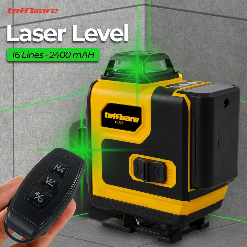 Jual Taffware Laser Level Green Beam 16 Lines 4D Leveling Ground