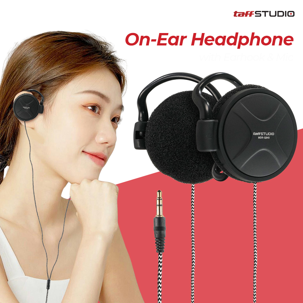 Jual TaffSTUDIO On-Ear Headphone Earhook Stereo Sound 1.2M