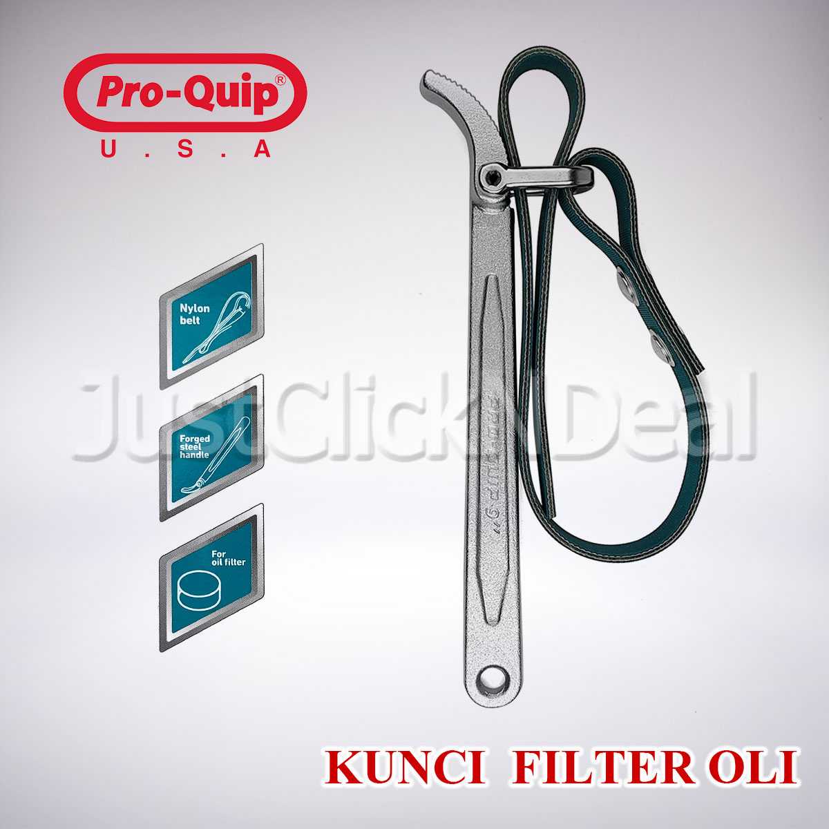 Jual PROQUIP Kunci Filter Oli Belt 9 Inch Heavy Duty Oil Wrench