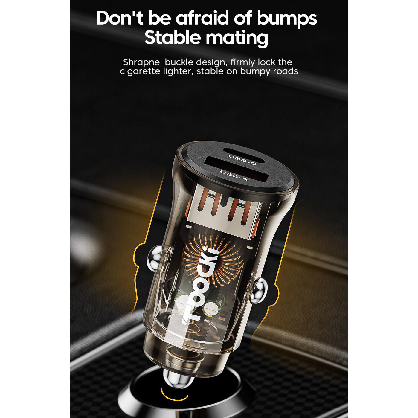 Jual Toocki Car Charger Mobil Fast Charging PD QC 3.0 USB Type C