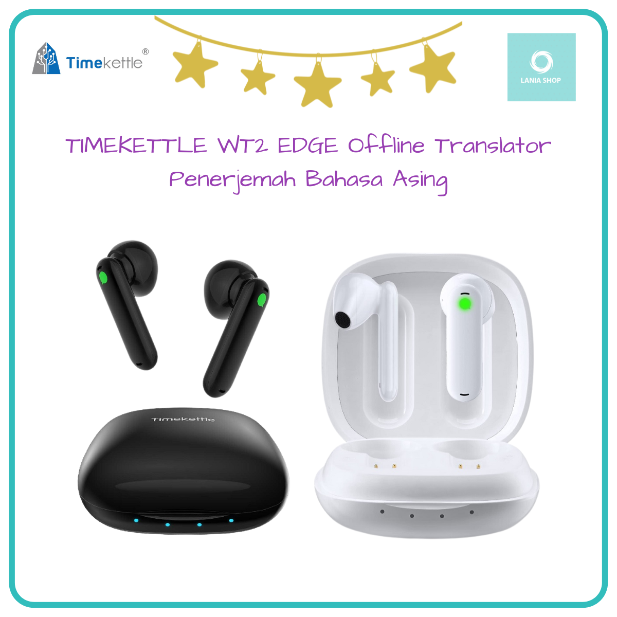 Jual TIMEKETTLE WT2 EDGE Translator Earbuds OFFLINE Penerjemah