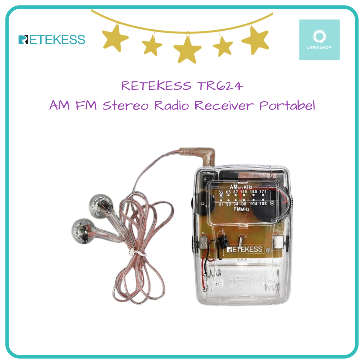 Jual RETEKESS TR624 - AM FM Stereo Radio Receiver - Radio FM
