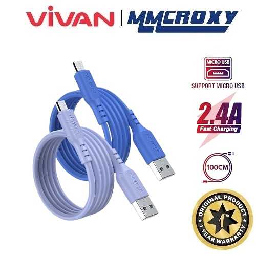 Jual Vivan VSM100/VSC100/VSL100 Kabel Data & Charger Silicone
