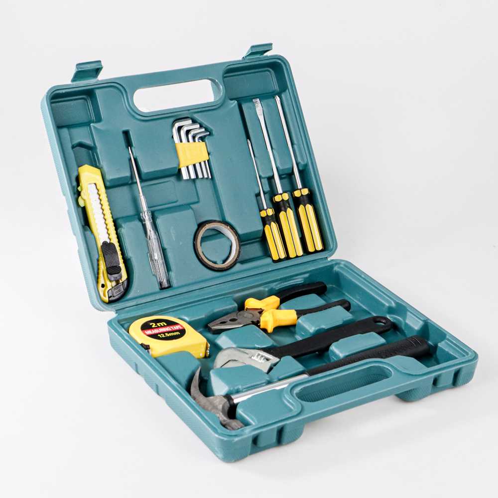Jual Set Alat Perkakas Palu Obeng Tang Kunci Pas Cutter 15 in 1