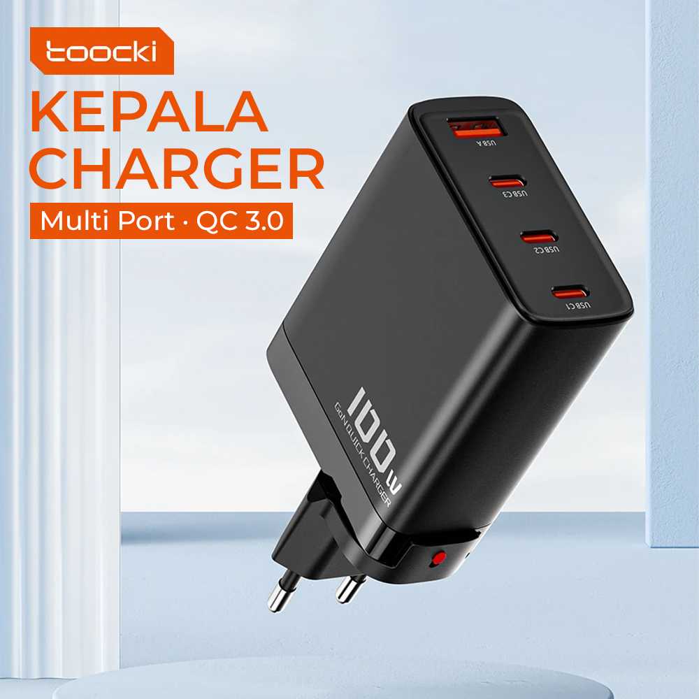 Jual Toocki Kepala Charger USB Fast Charging Multi Port QC 3.0