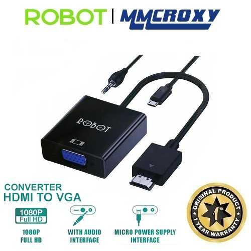 Jual Robot RHV20 HDMI To VGA Adapter Converter 1080P Full HD