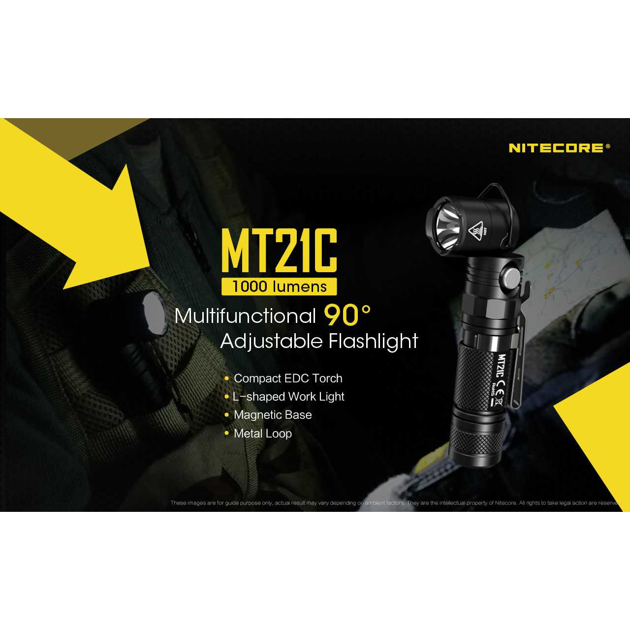 Jual NITECORE Senter LED CREE XP-L HD V6 1000 Lumens IPX8 - MT21C