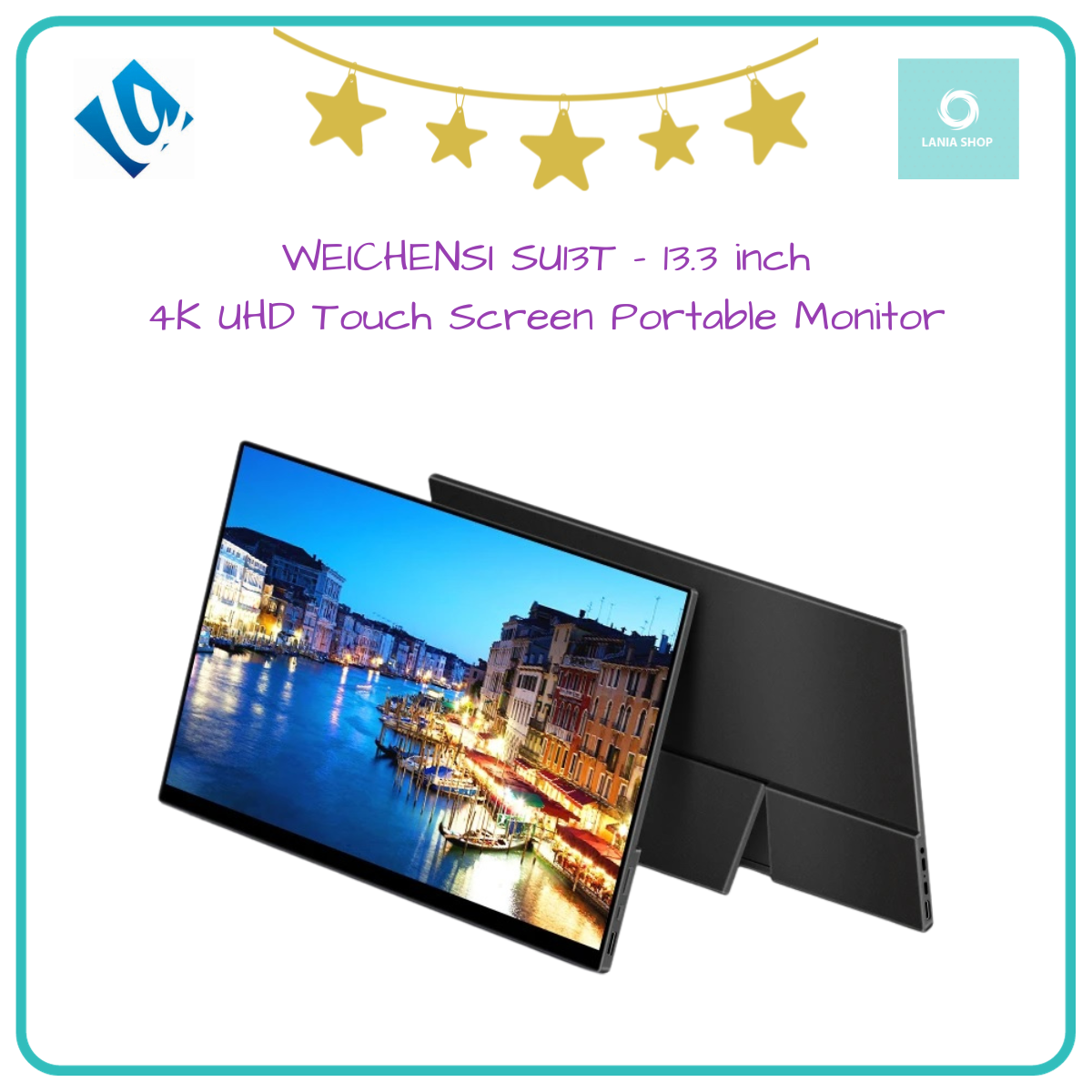 Jual WEICHENSI SU13T - 13.3 inch 4K UHD Touch Screen Portable
