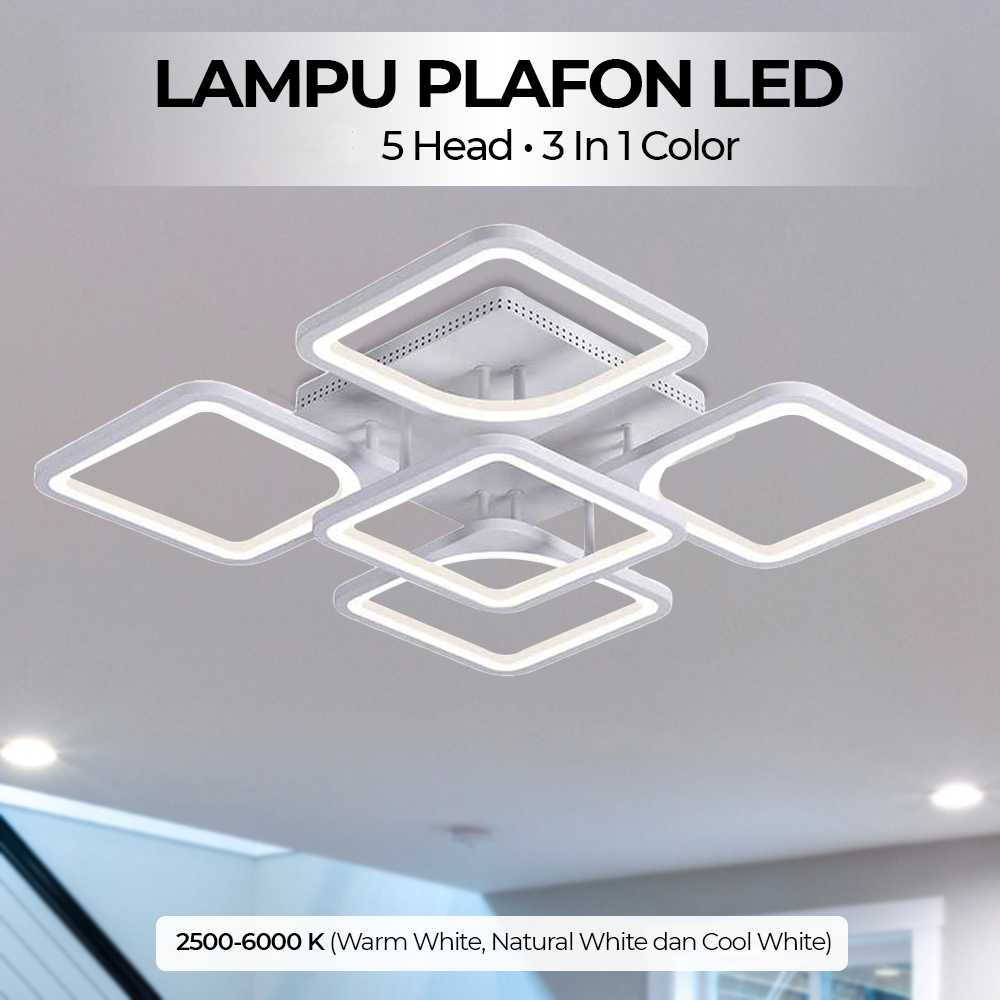 Jual TaffLED Lampu Plafon LED Chandelier Dimmable 60W 5 Head