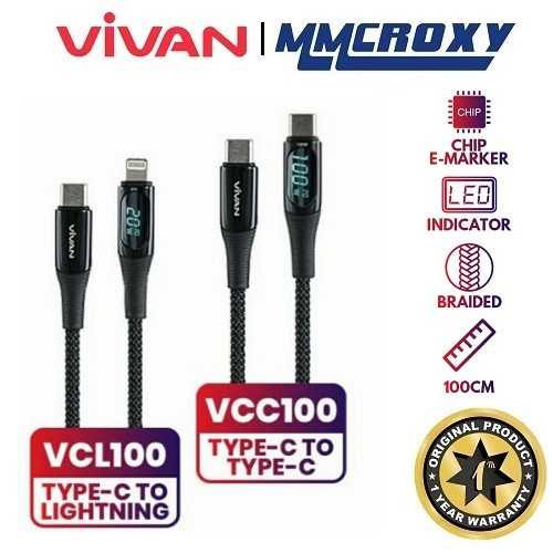 Jual Vivan VCC100/VCL100 Kabel Data & Charger With Smart Digital