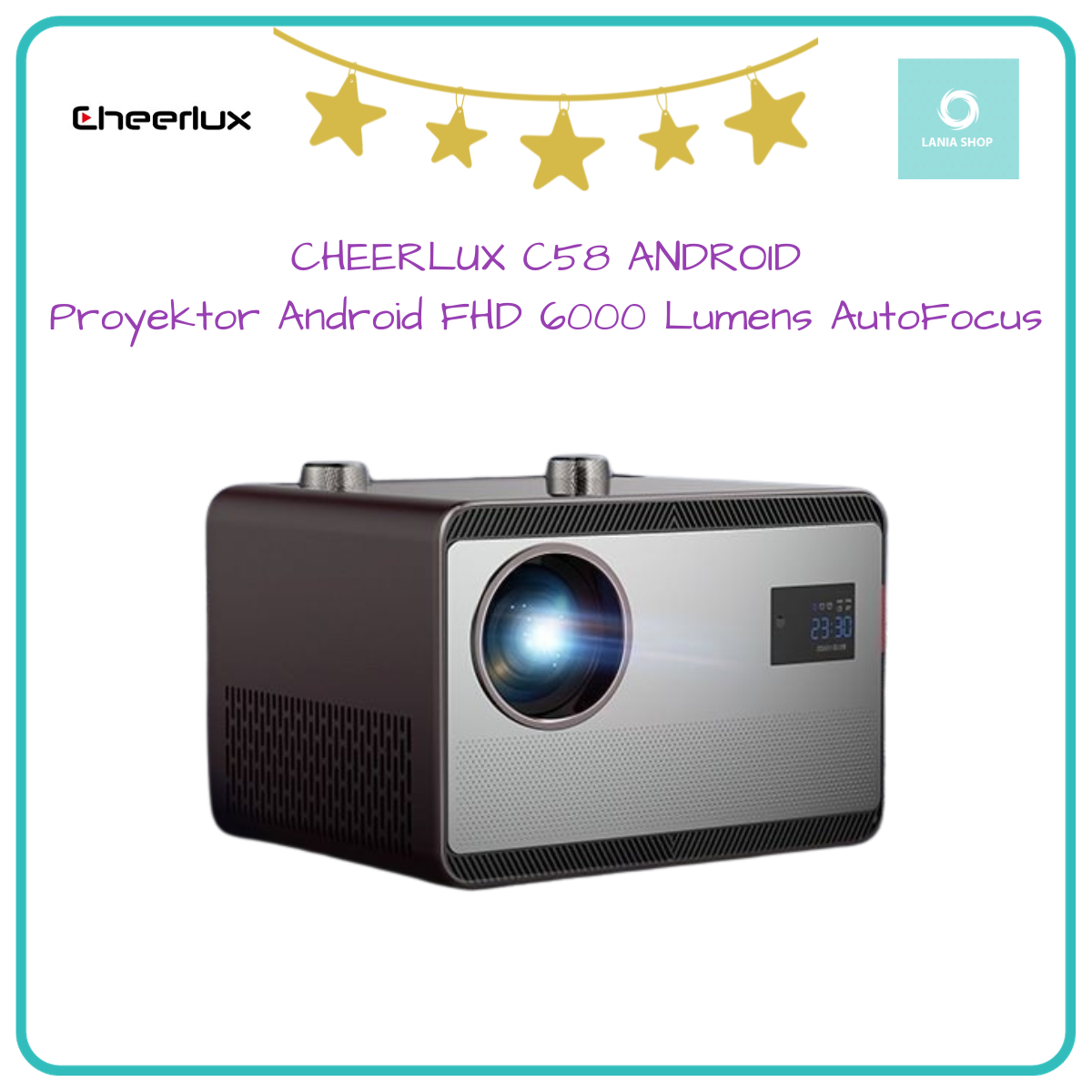 Jual CHEERLUX C58 ANDROID - Proyektor Android Full HD 6000
