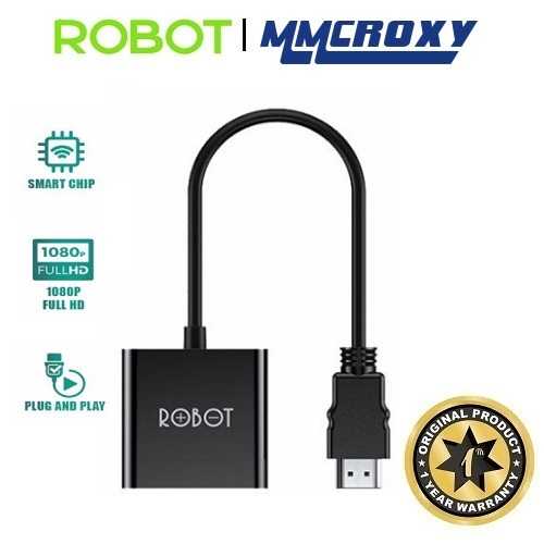 Jual Robot RHV10 HDMI TO VGA Adapter Laptop/PC 1080P (Without