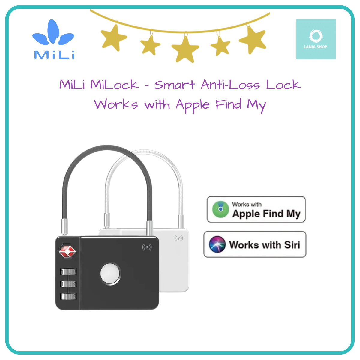 Jual MiLi MiLock - Smart Anti-Loss Lock - Works with Apple Find