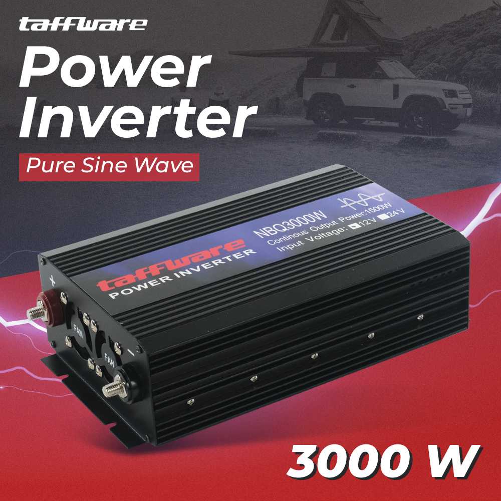 Jual Taffware Power Inverter Mobil Pure Sine Wave DC 12V to AC