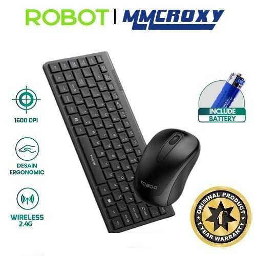 Jual Robot KM3500 Keyboard Mouse Wireless Combo Set Ultra Thin
