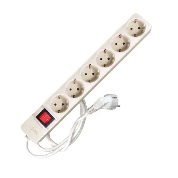 Jual Meval - Stop Kontak Isi 6 Slot + Saklar - Kabel 1.5m