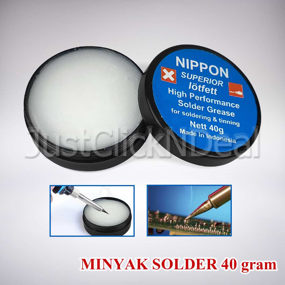 Jual NIPPON Minyak Pasta Solder 40 gram Lotfett Flux Soldering