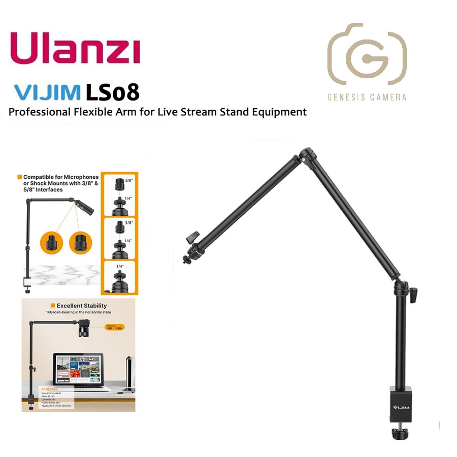 Jual Ulanzi Vijim LS08 Flexible Arm for Live Stream Stand Video