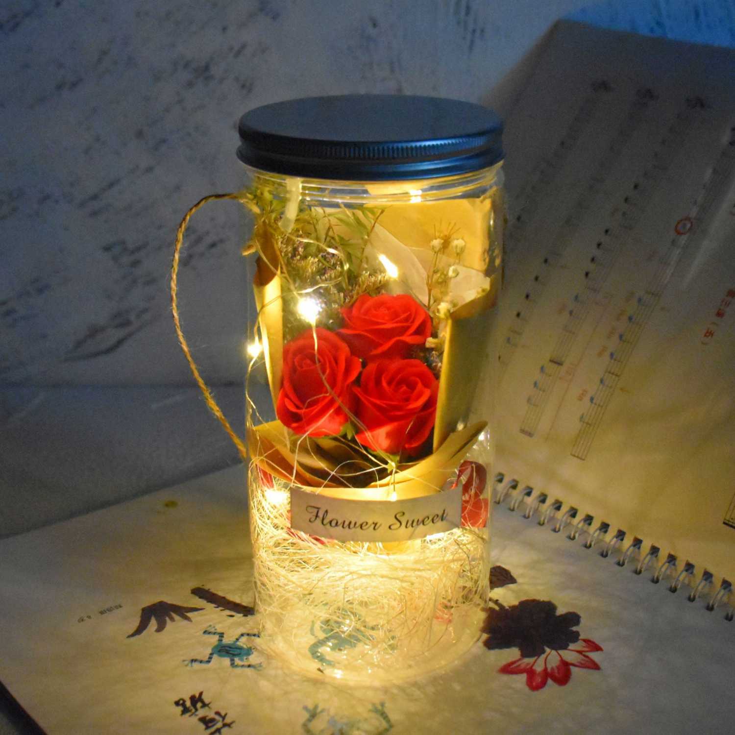 Jual BALONAR Lampu Bunga Mawar Dekorasi LED Eternal Flower Dome