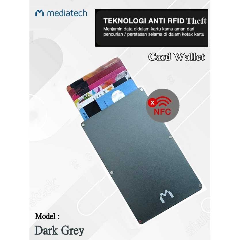 Jual Mediatech Card Holder Dompet Kartu Aluminium Anti RFID Theft