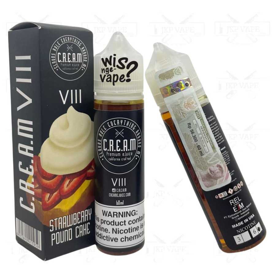 Jual CREAM VIII Strawberry Poundcake 60ml - Liquid Vape By EJM