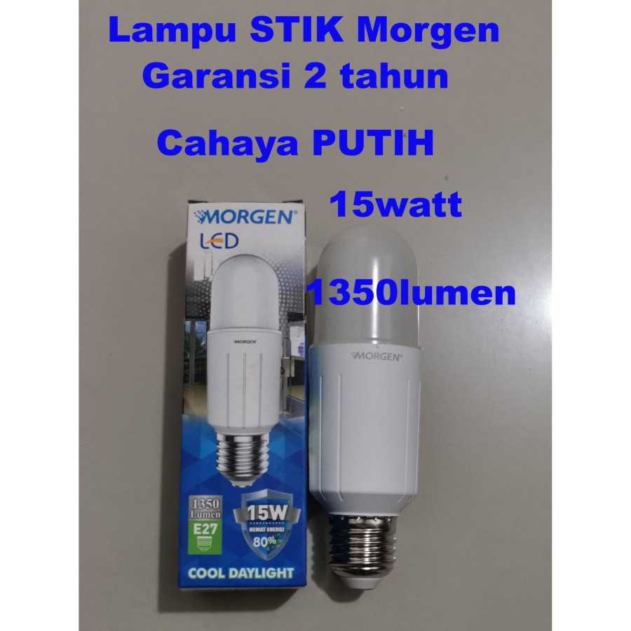 Jual Lampu LED STIK 15 watt Merk MORGEN Cahaya Putih Garansi 2