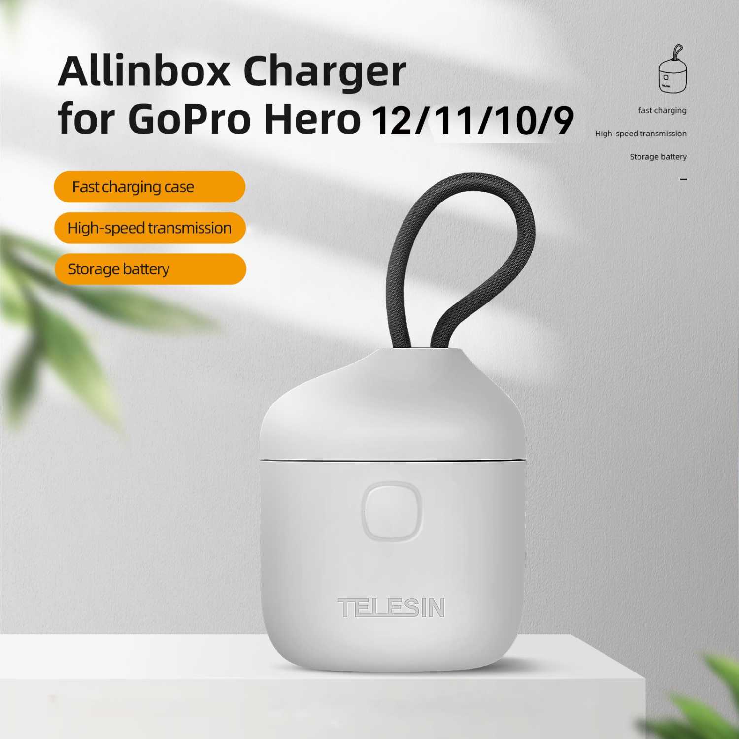 Jual TELESIN Allin Box Charger 3 Slot Battery Box with 2 PCS