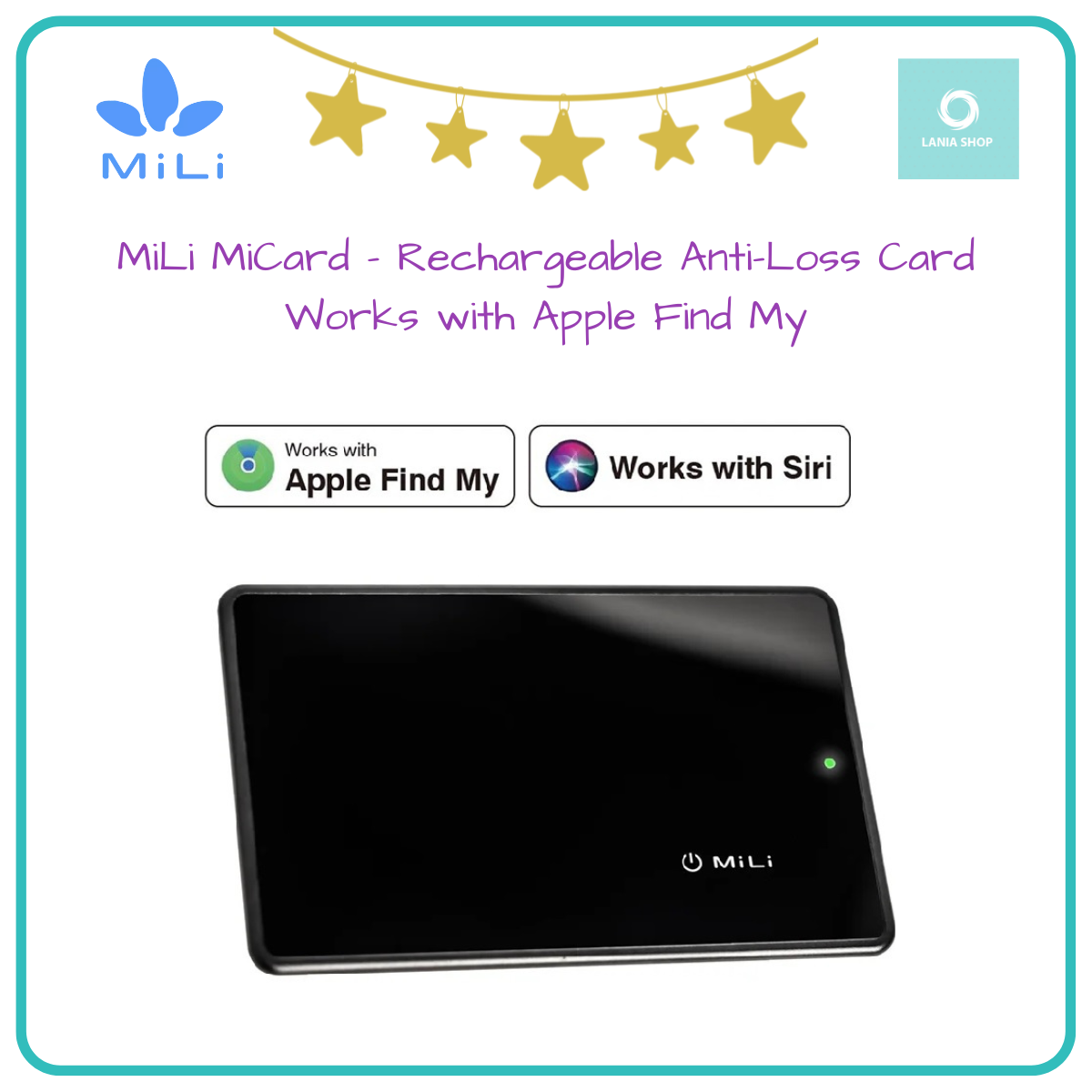 Jual MiLi MiCard - Rechargeable Anti-Loss Card - Works with
