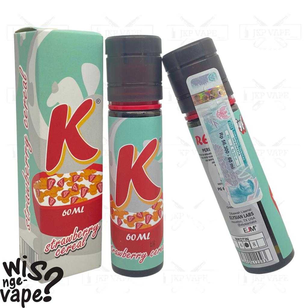 Jual K STRAWBERRY CEREAL 60ML- PREMIUM LIQUID VAPE BY EJM