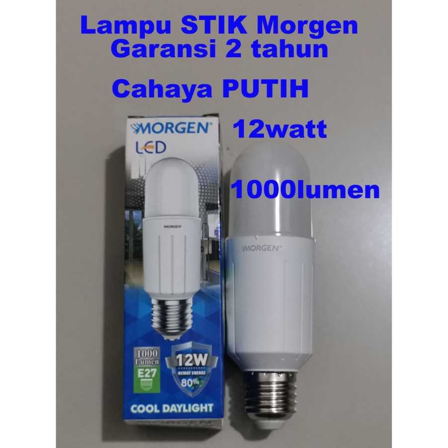 Jual Lampu LED STIK 12 watt Merk MORGEN Cahaya Putih Garansi 2