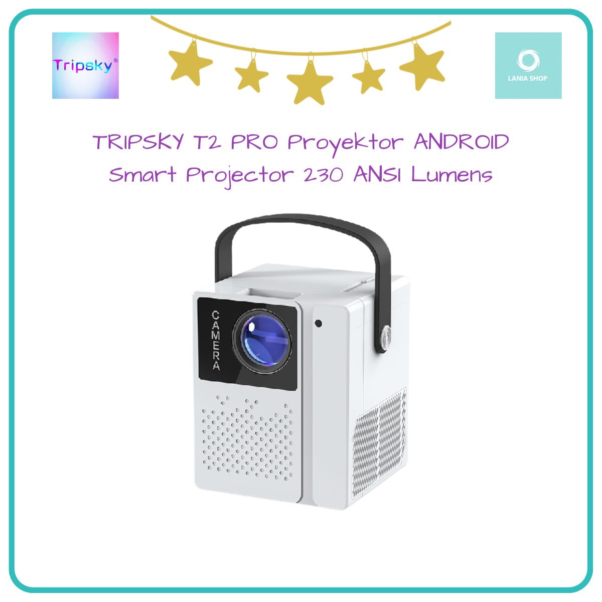 Jual TRIPSKY T2 PRO Proyektor ANDROID Smart Projector 230 ANSI