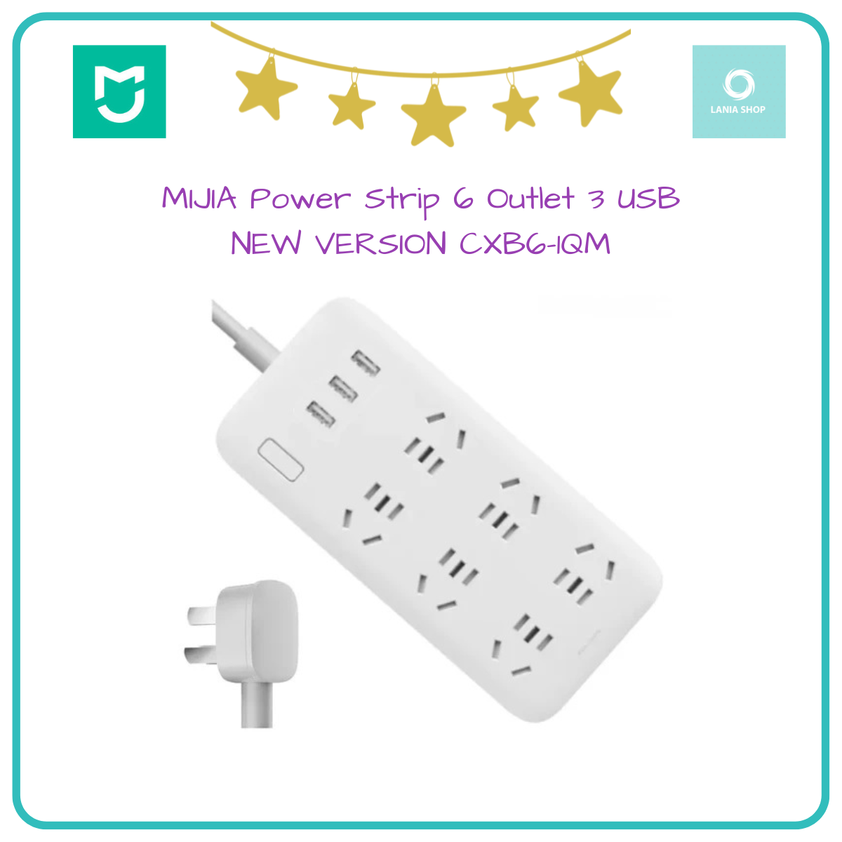 Jual MIJIA Power Strip 6 Outlet 3 USB NEW VERSION - Colokan