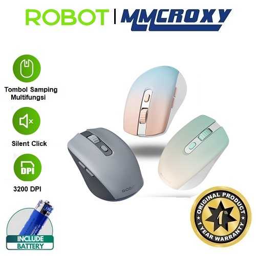Jual Robot M370 Mouse Wireless Silent Key 6D 2.4G 3200 DPI