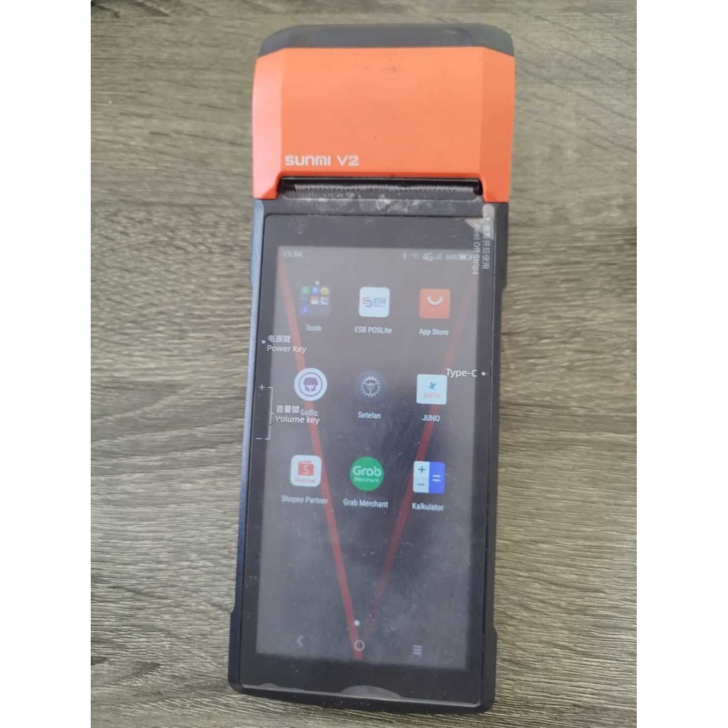 Jual PRELOVED Sunmi V2 4G Printer Thermal Barcode Android Mesin