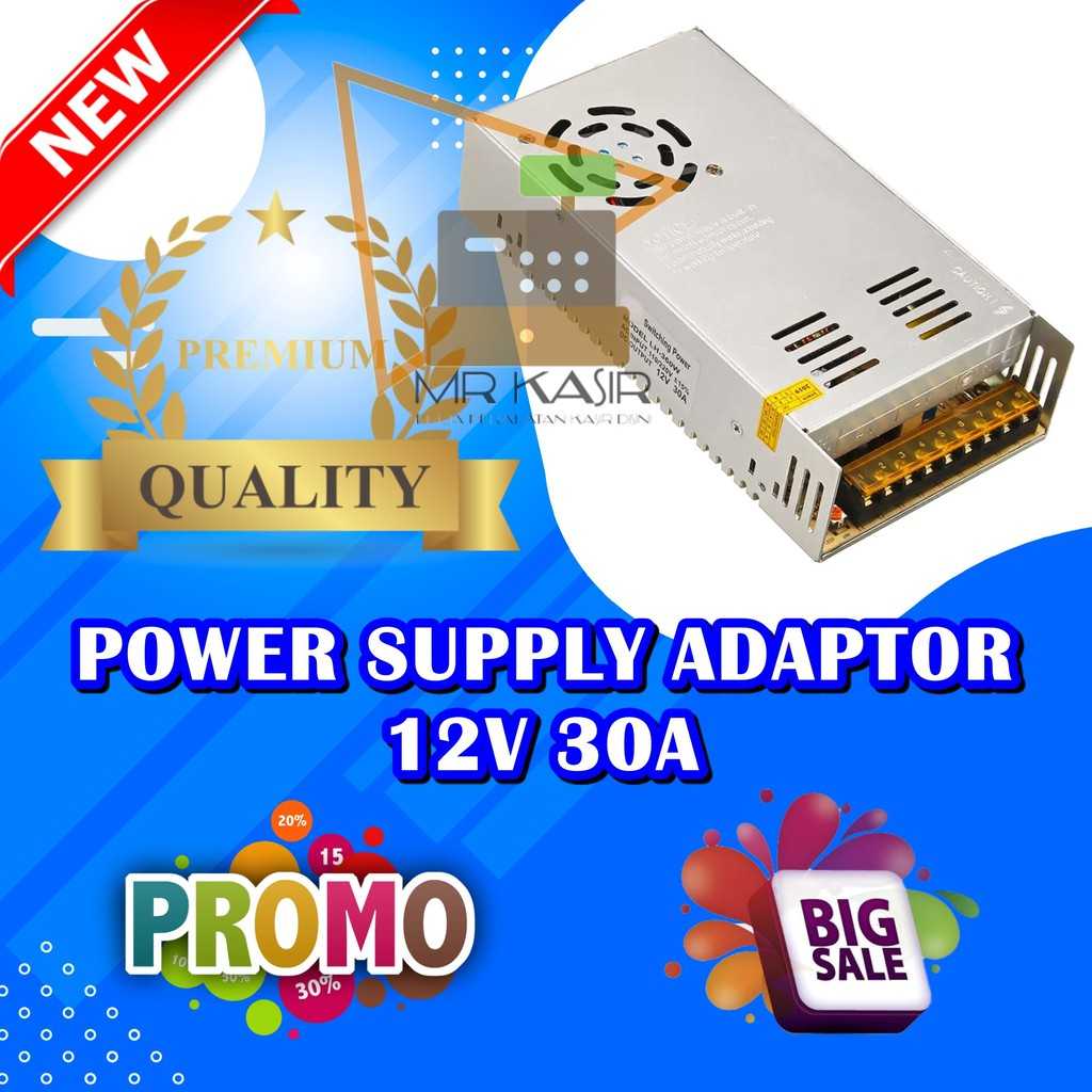 Jual Power Supply Switching 12V 30A 360 Watt Cocok Untuk CCTV LED