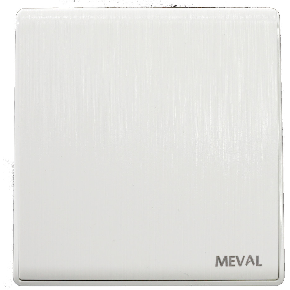 Jual Meval - Saklar 1 Switch White Hairline 1 Gang 1 Way