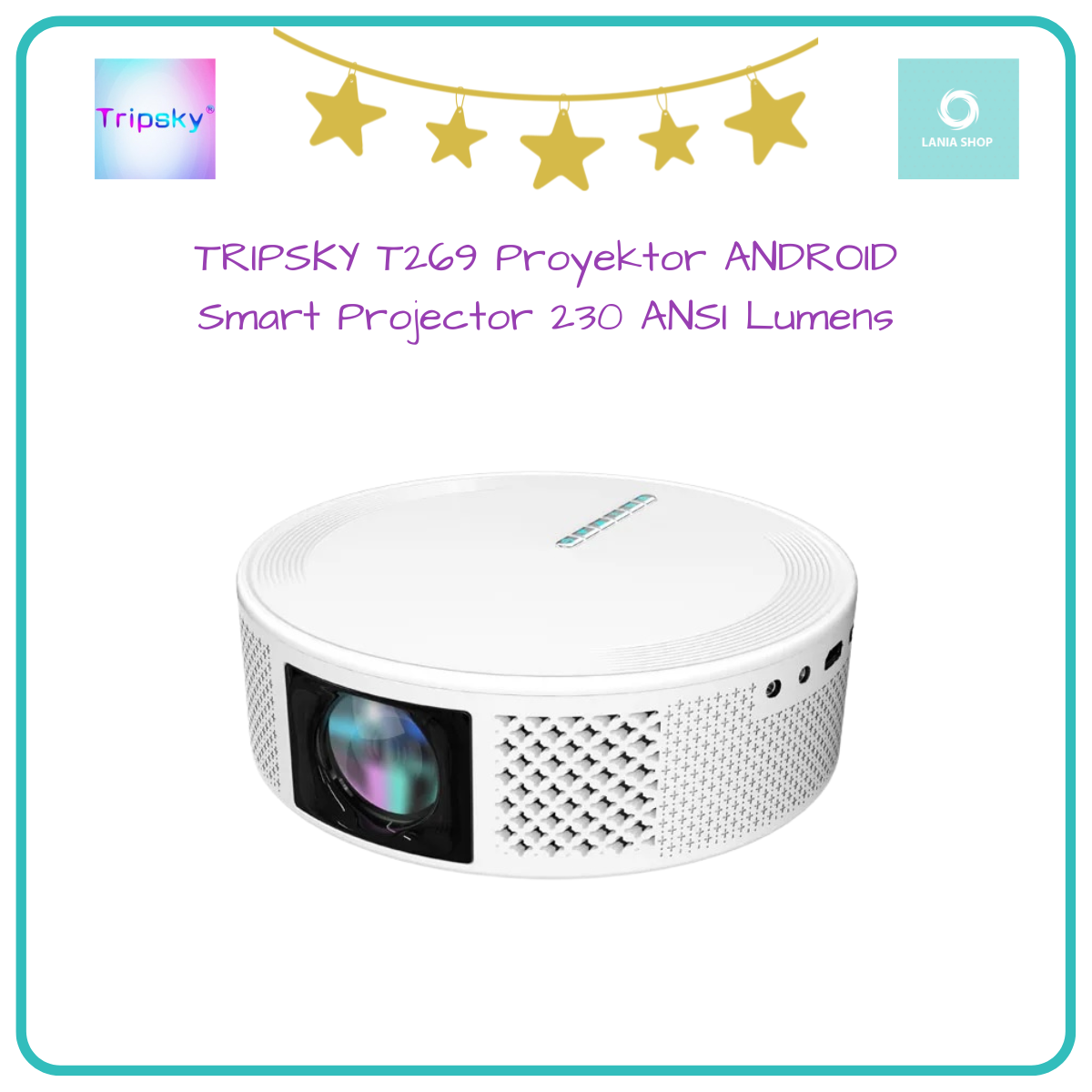Jual TRIPSKY T269 Proyektor ANDROID Smart Projector 230 ANSI