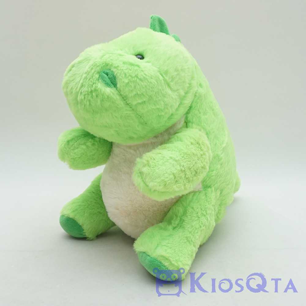 Jual boneka dinosaurus gendut bulu hijau lucu cute dino medium