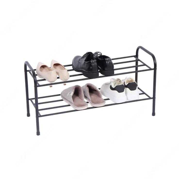 Jual Rak Sepatu Sendal 2 Tingkat Bahan Baja Shoe Rack Minimalis