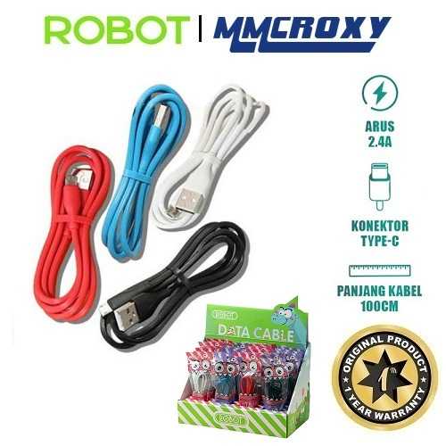 Jual Robot RT-TC100 Kabel Data USB Type C Fast Charging 2.4A