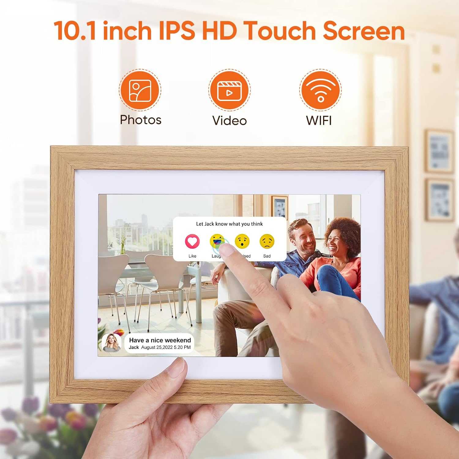 Jual TaffHOME Digital Photo Frame WiFi Touch Screen Bingkai Foto