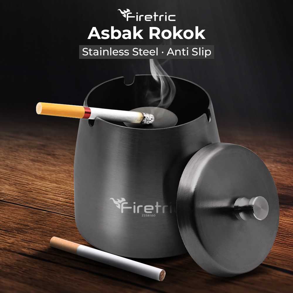 Jual Firetric Asbak Rokok Stainless Steel Ashtray Anti Slip with