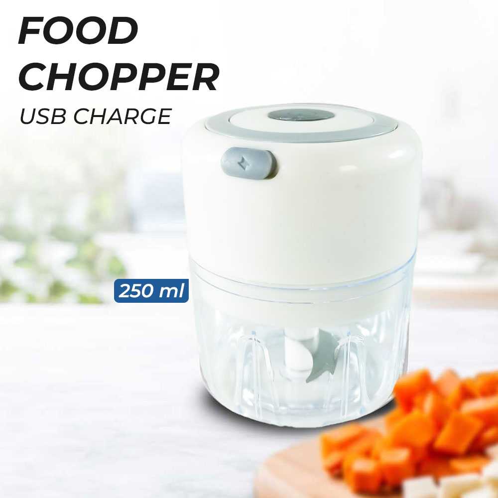 Jual Food Chopper Mini Electric USB Charge Three Layer Blade