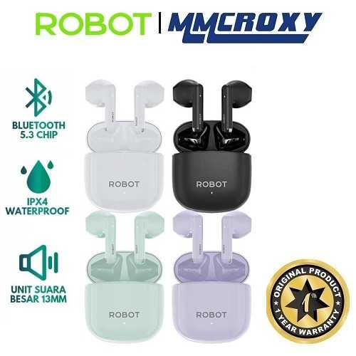 Jual Robot T60 Airbuds TWS Half Ear Wireless 13mm Earphone