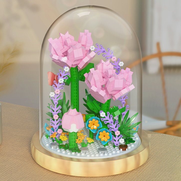 Jual YUGAO Mainan Balok Susun Bunga Anyelir Flower Dome LEGO 624