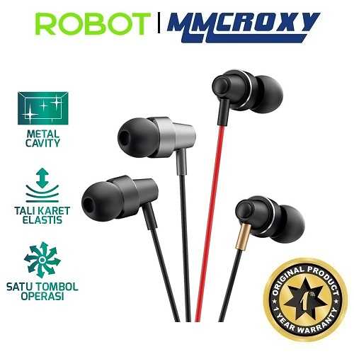 Jual Robot RE240S Headset In-Ear Deep Rich Bass Metal Wire