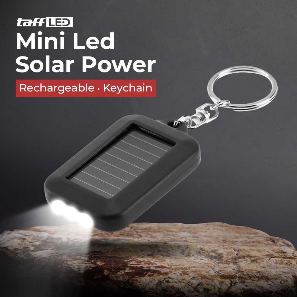 Jual TaffLED Mini Led Solar Power Rechargeable Flashlight With