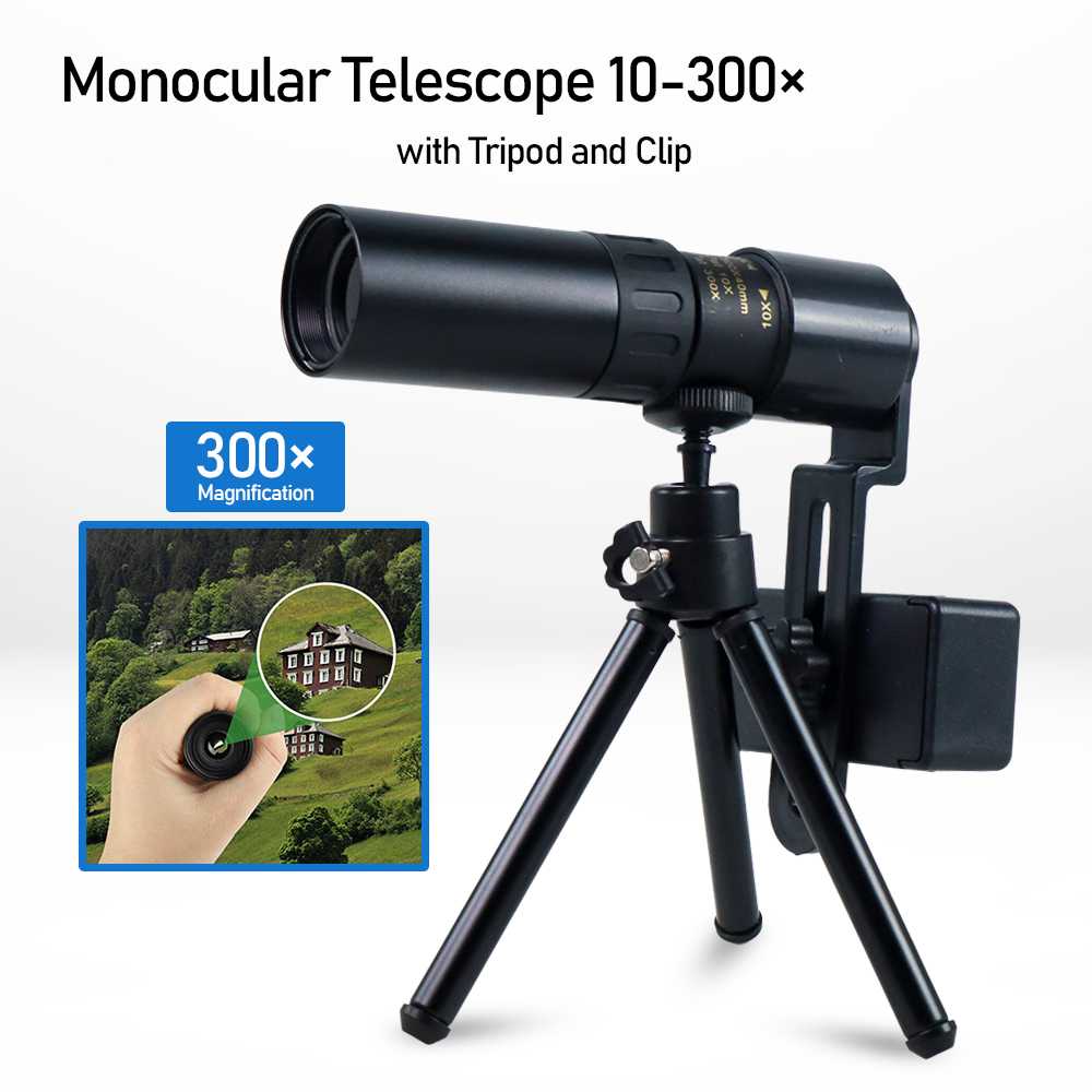 Jual TacRight Monocular Telescope 10-300x Zoom with Tripod and