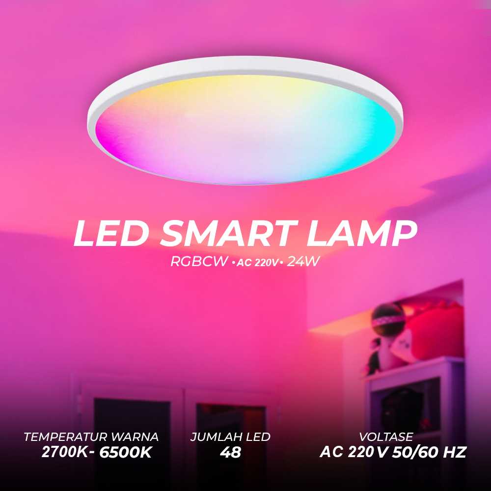 Jual TaffLED Lampu Plafon Minimalis LED Smart Lamp RGBCW 220V
